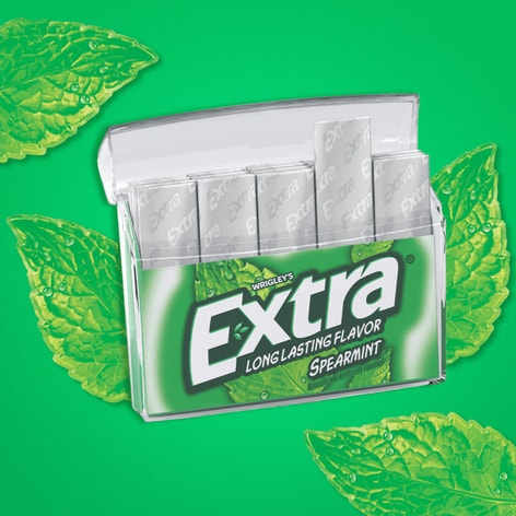 EXTRA Spearmint Sugarfree Chewing Gum, 35-Stick Mega Pack | EXTRA