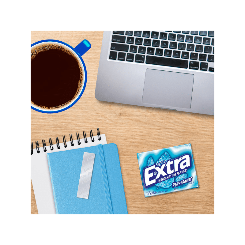 EXTRA Peppermint Sugar Free Chewing Gum, 15-Stick Single Pack | EXTRA
