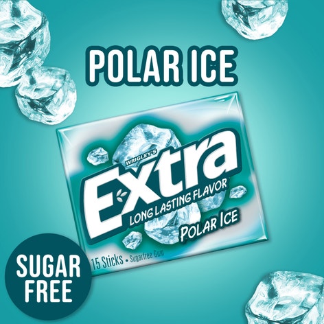 EXTRA Polar Ice Sugarfree Chewing Gum, Multipack (3 Packs) | EXTRA