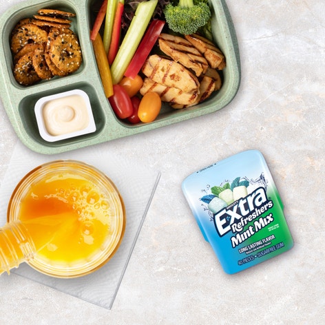 EXTRA Refreshers Mint Mix Sugarfree Chewing Gum, 40-Piece Bottle | EXTRA