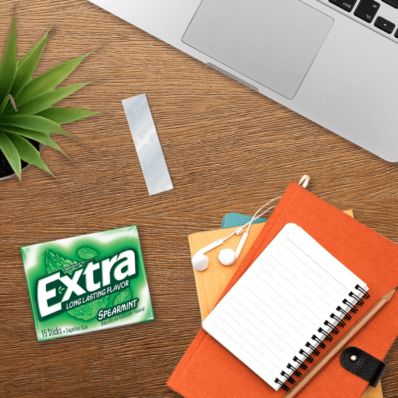 EXTRA Spearmint Sugar Free Chewing Gum, 15-Stick Single Pack | EXTRA