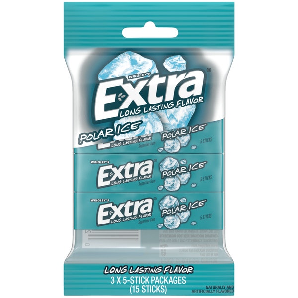 EXTRA Polar Ice Sugarfree Chewing Gum, Multipack (3 Packs) | EXTRA