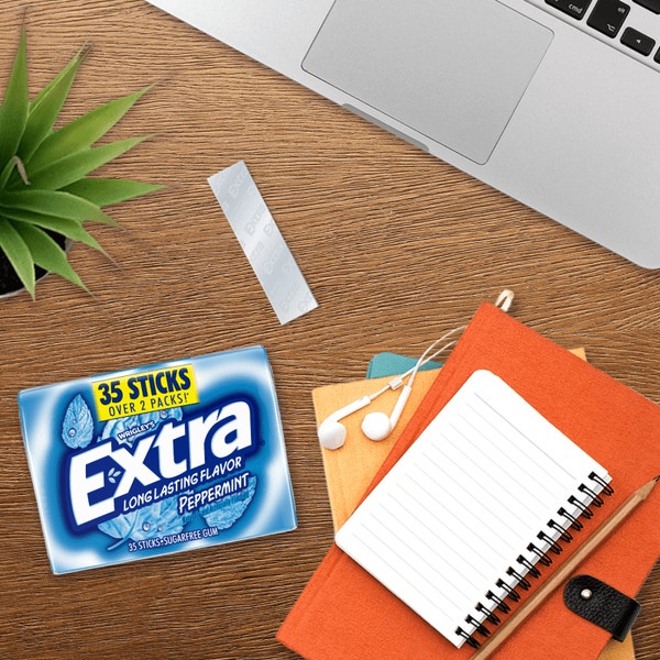 EXTRA Peppermint Sugarfree Chewing Gum, 35-Stick Mega Pack | EXTRA