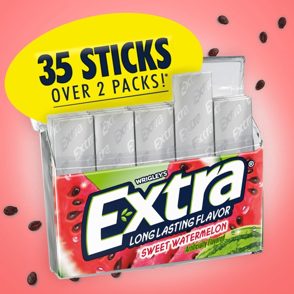 EXTRA Watermelon Sugarfree Chewing Gum, 35-Stick Mega Pack | EXTRA