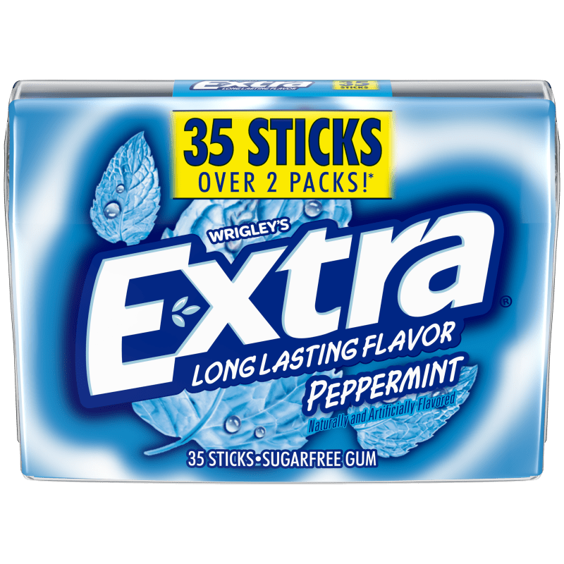 EXTRA Peppermint Sugarfree Chewing Gum, Value Pack (8 Packs) | EXTRA