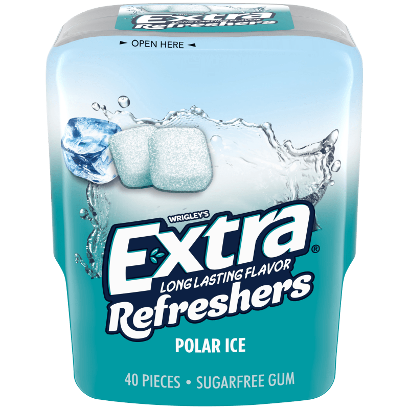 EXTRA Refreshers Mint Mix Sugarfree Chewing Gum, 40-Piece Bottle | EXTRA®