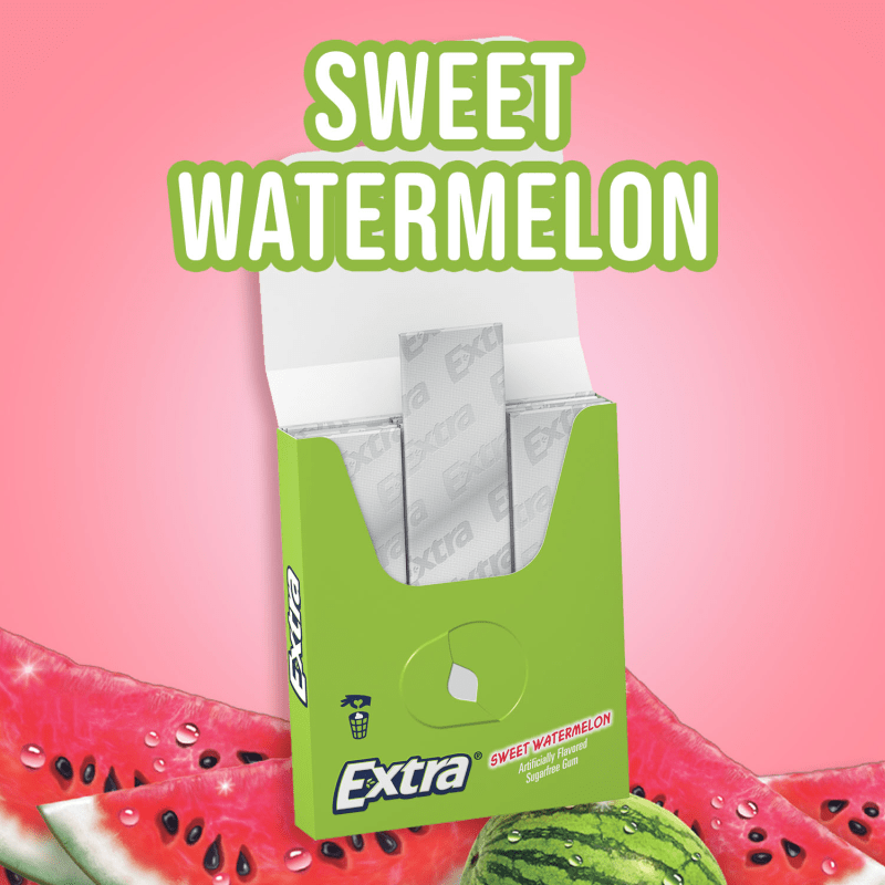 EXTRA Sweet Watermelon Sugarfree Gum, 3-Pack | EXTRA® EXTRA Sweet Watermelon Sugarfree Gum, 3-Pack | EXTRA®